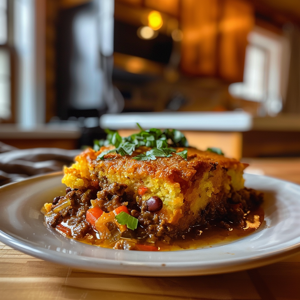 Cozy Chili Cornbread Casserole
